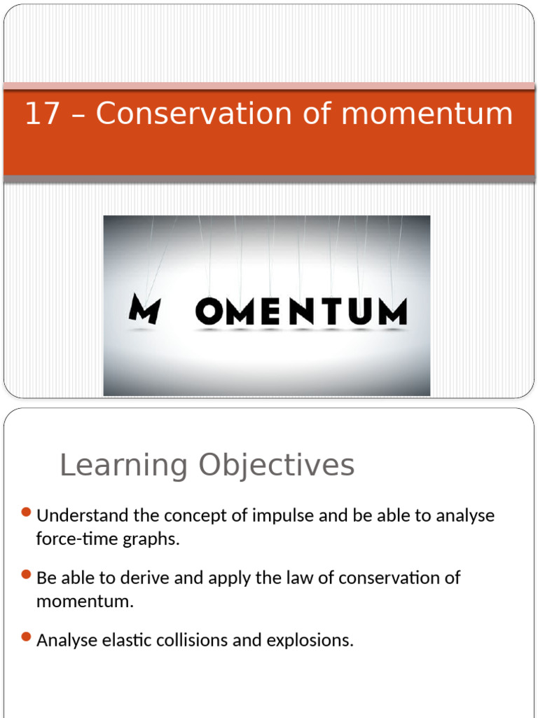 17 Conservation of Momentum | PDF | Momentum | Collision