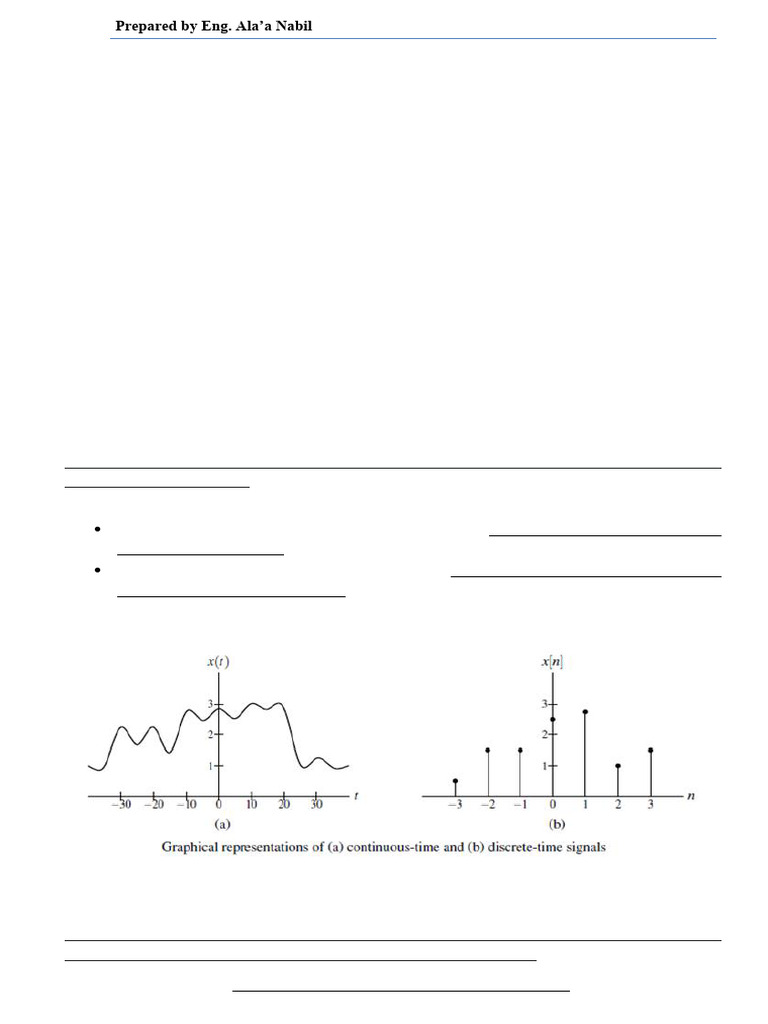 Signals and Systems - CH.1 | PDF | Discrete Time And Continuous Time | Function (Mathematics)