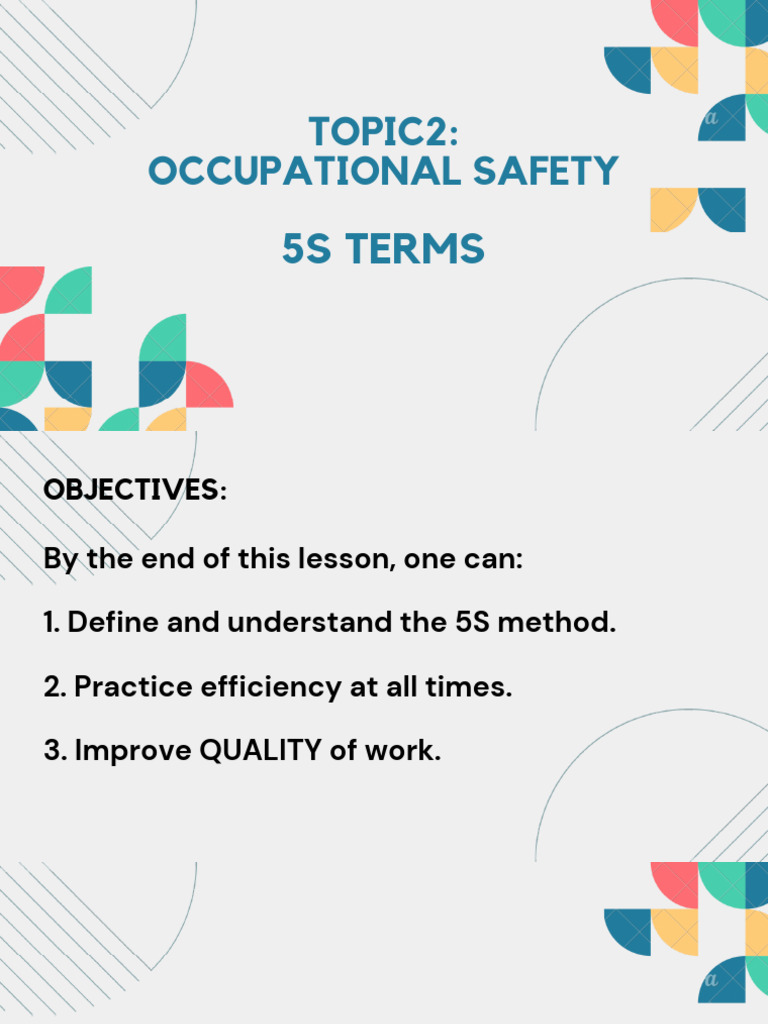 Occupational Safety 5S Terms | PDF | Career & Growth