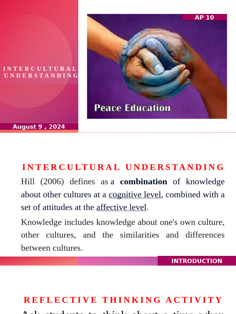 Intercultural Understanding Activities | PDF | Social Science