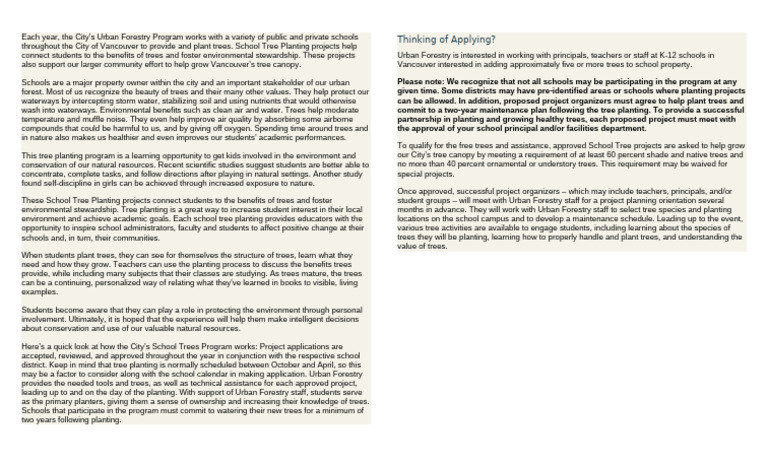 Tree Planting Pdf Trees Natural Environment