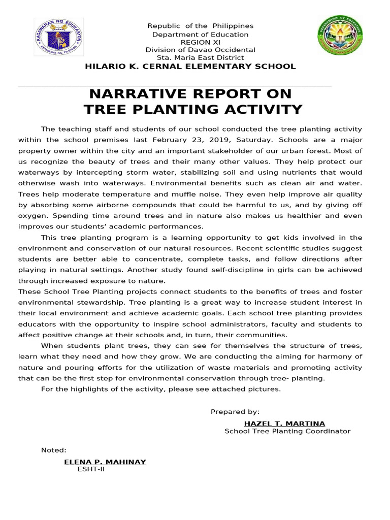 TREE PALNTING REPORT | PDF | Trees | Air Pollution