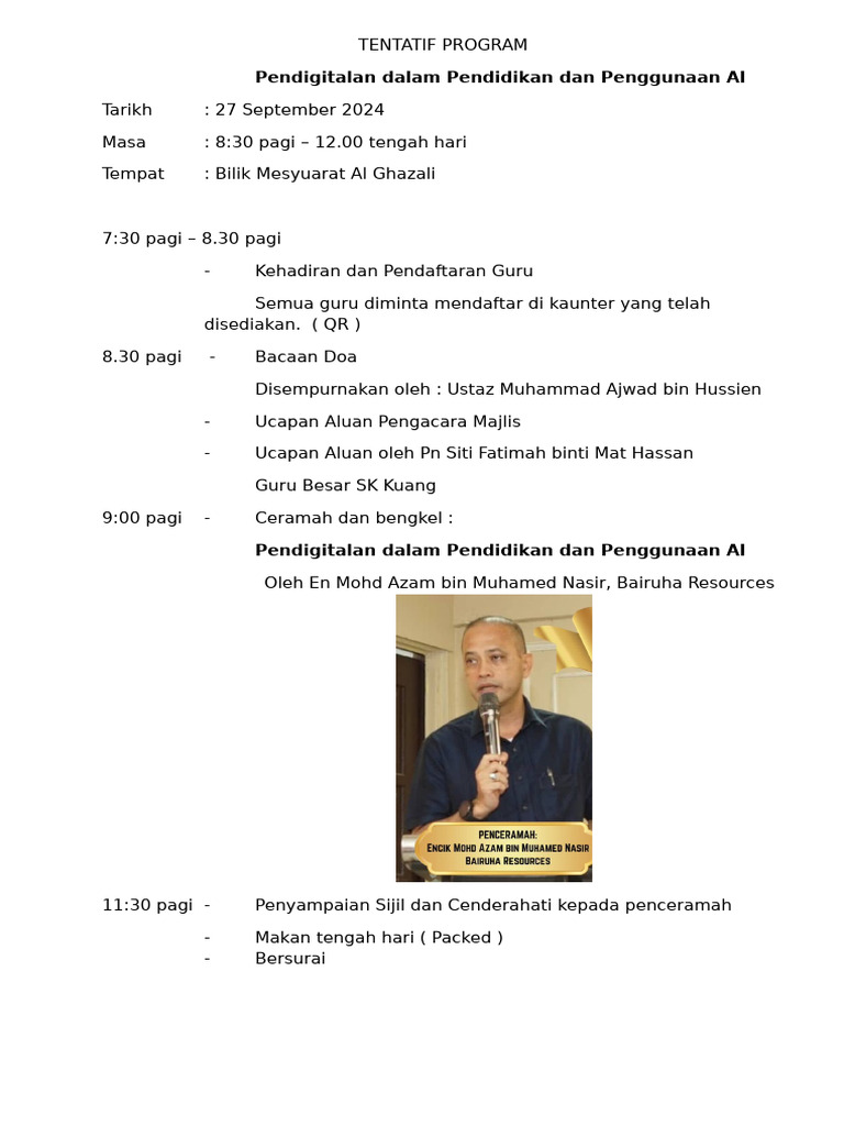 Tentatif Program | PDF