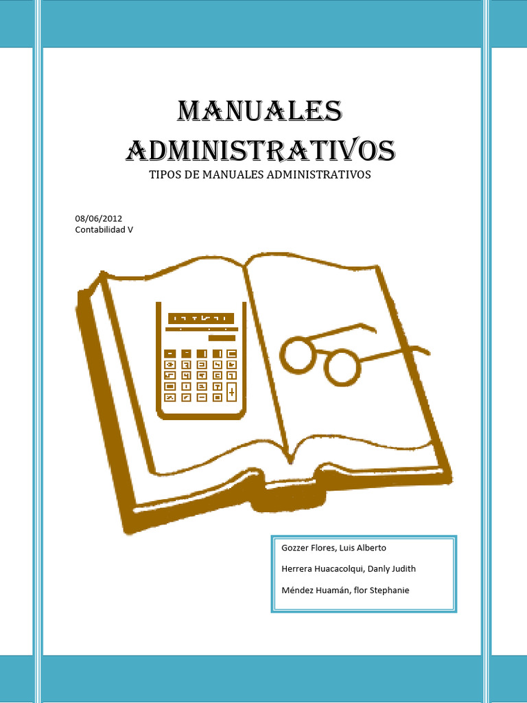 Tipos y Objetivos de Manuales Administrativos | PDF | Institución ...