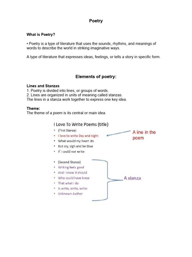 Poetry para 7mo | PDF | Poetry | Metre (Poetry)