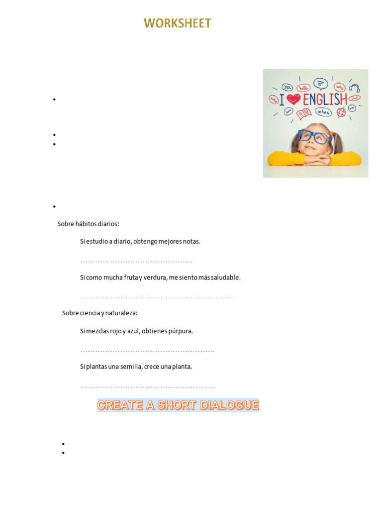 WORKSHEET - Docx ZERO CONDITIONAL | PDF