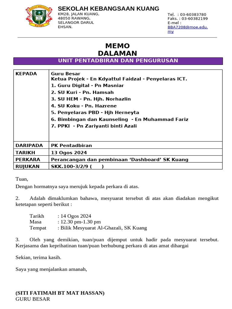 MEMO MESY. Dashboard | PDF