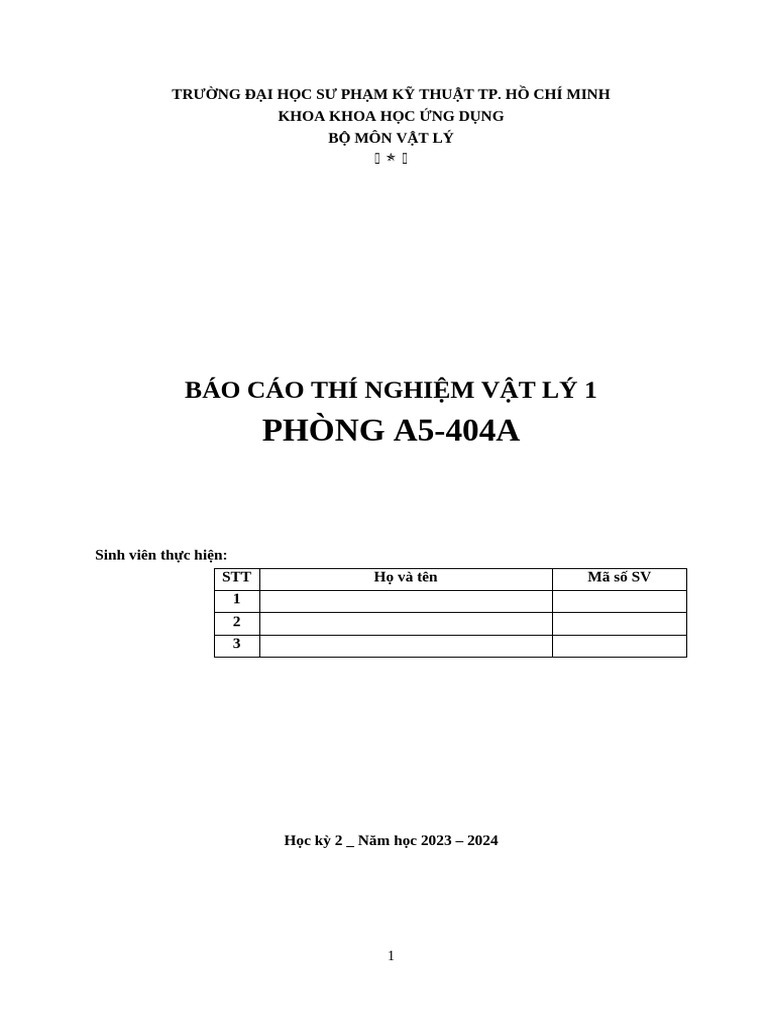 Danh Sách Bài Thí Nghiệm HK2 - NH 2023 2024 - A5 404A | PDF