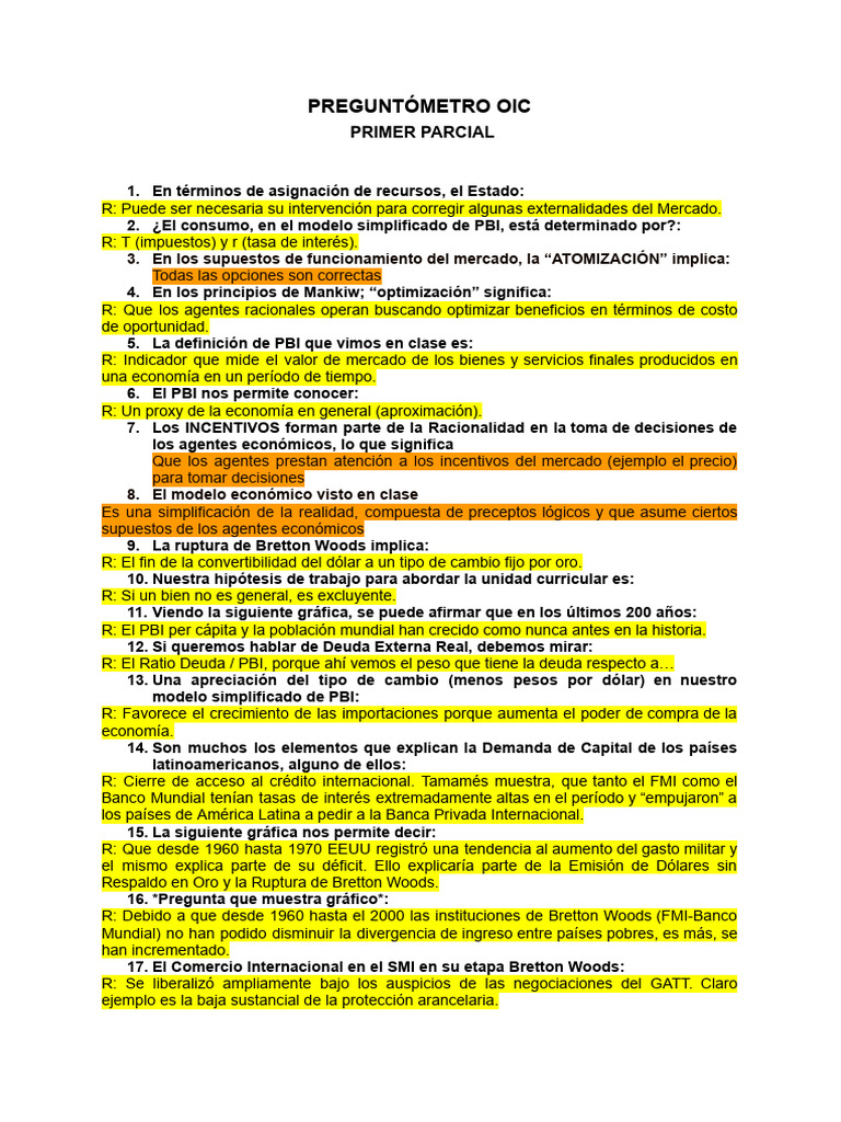 Preguntómetro OIC | PDF | Dólar de los Estados Unidos | Deuda