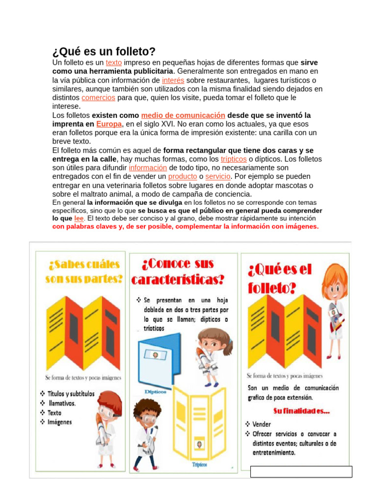 Qué Es Un Folleto | PDF