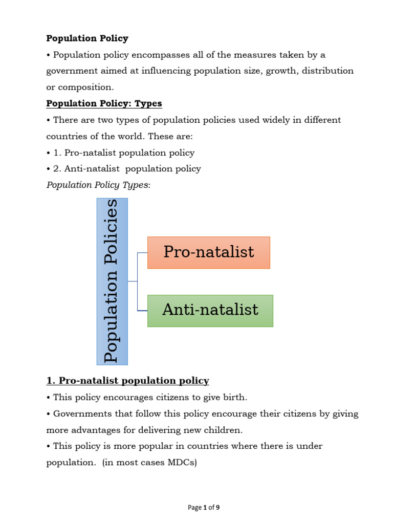Overview of Anti-Natalist Policies | PDF | Human Migration | Immigration