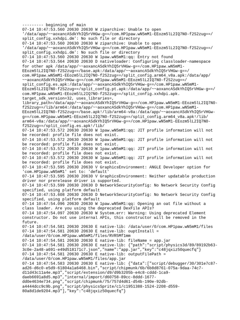 App Error Logs and Classloader Issues | PDF | Java (Programming ...
