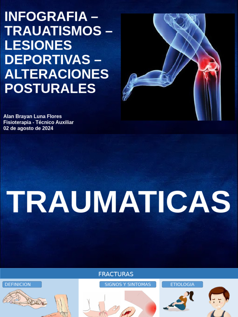 Infografia - Trauatismos - Lesiones Deportivas - Alteraciones | PDF | Lesión | Tejido suave