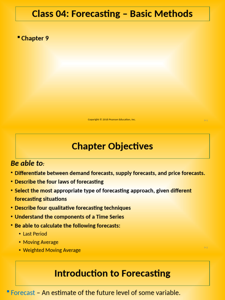 Class 04 Forecasting - Basic Methods | PDF | Forecasting | Time Series