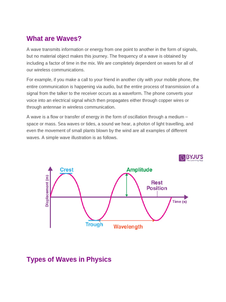 What Are Waves | PDF | Waves | Electromagnetic Radiation