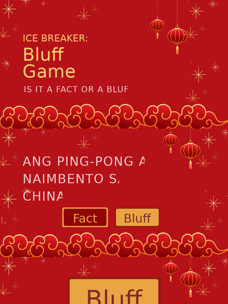 Ice Breaker - Bluff Game | PDF