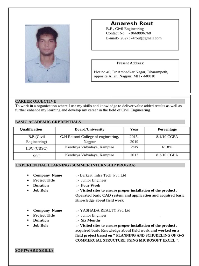 AMARESH RESUME 2021 | PDF