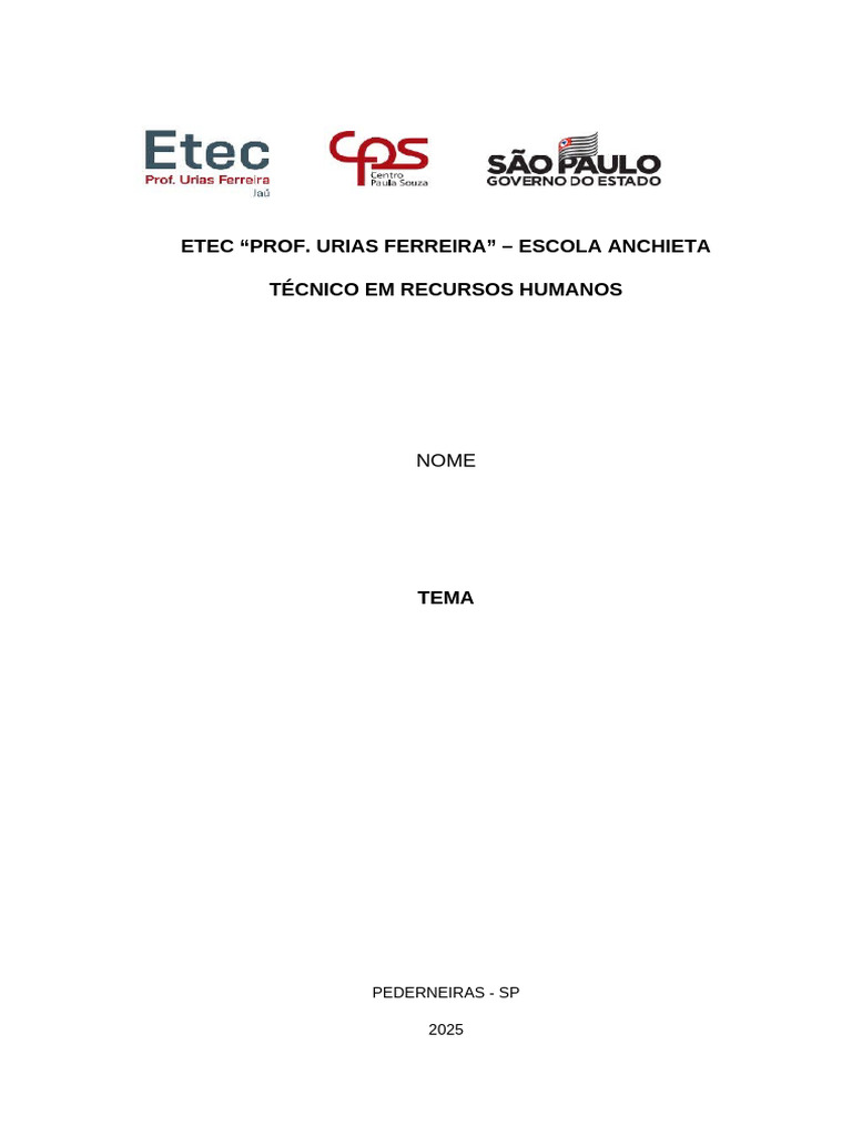 Modelo Tcc Etec (1) | PDF | Gestão de recursos humanos | Irã