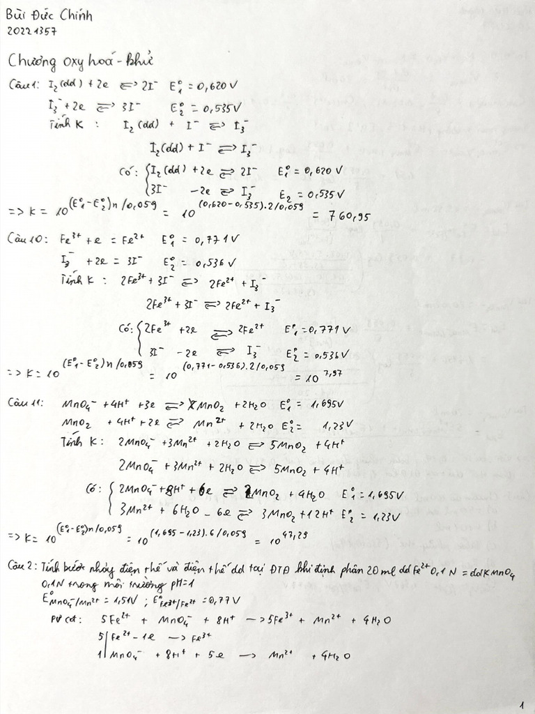 Bui Duc Chinh 20221357. BT HPT - PPOXHK | PDF