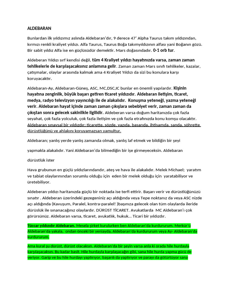 ALDEBARAN | PDF