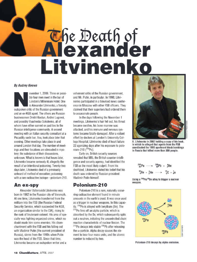 Death of Alexander Litvinenko | PDF