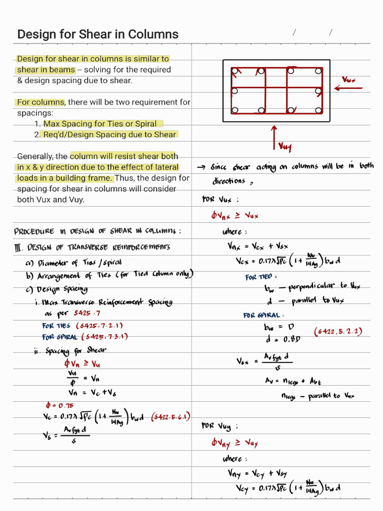 CEPRCD Shear in Columns | PDF