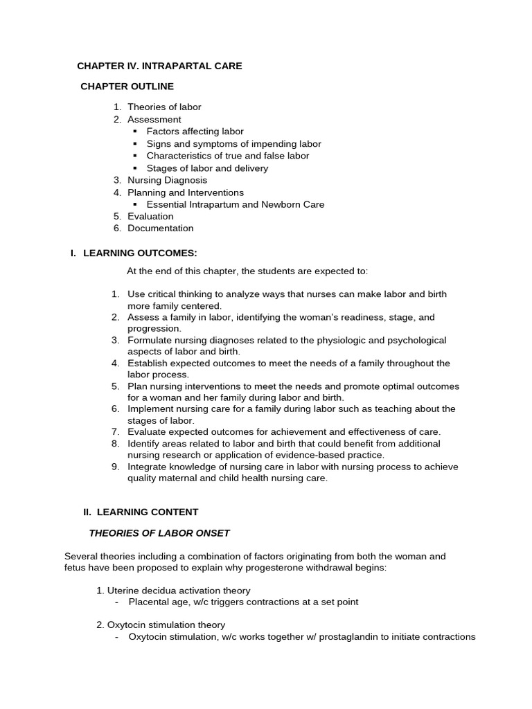 Intrapartum Care | PDF | Childbirth | Pelvis