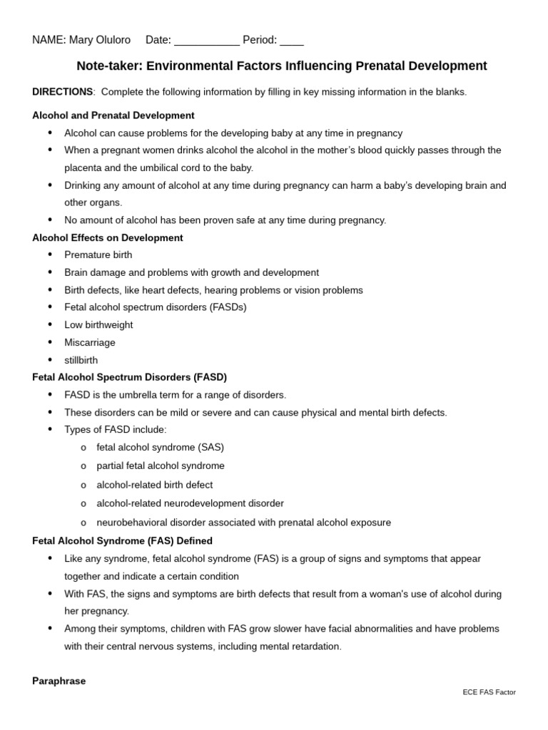 Early Childhood FAS Factor Handout 2 Lesson 5 Unit 3 Y1 1 AypDaQM | PDF ...