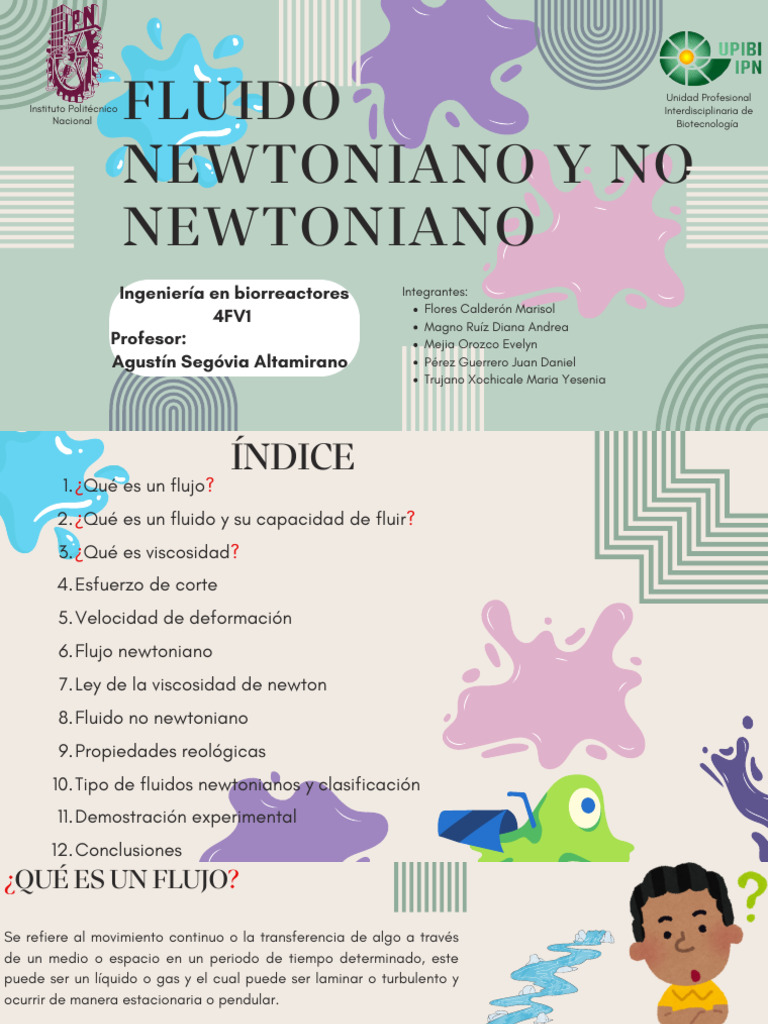 Equipo 1 Fluido Newtoniano y No Newtoniano PDF | PDF | Viscosidad | Líquidos