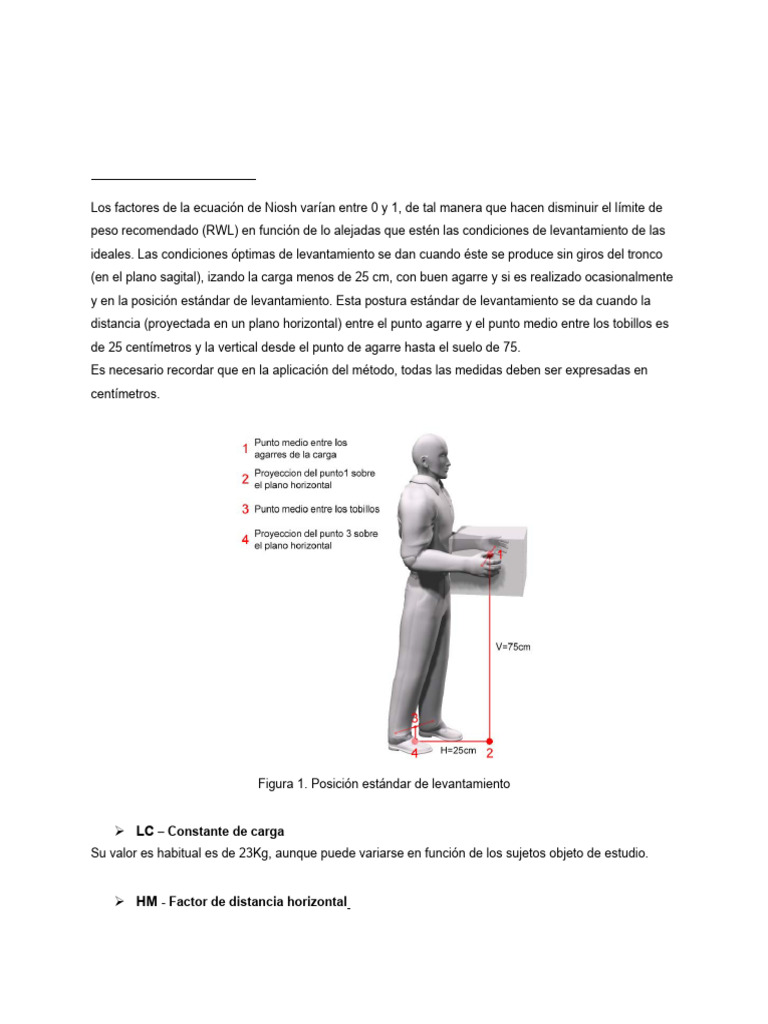 Ecuación NIOSH: Factores y Aplicación | PDF