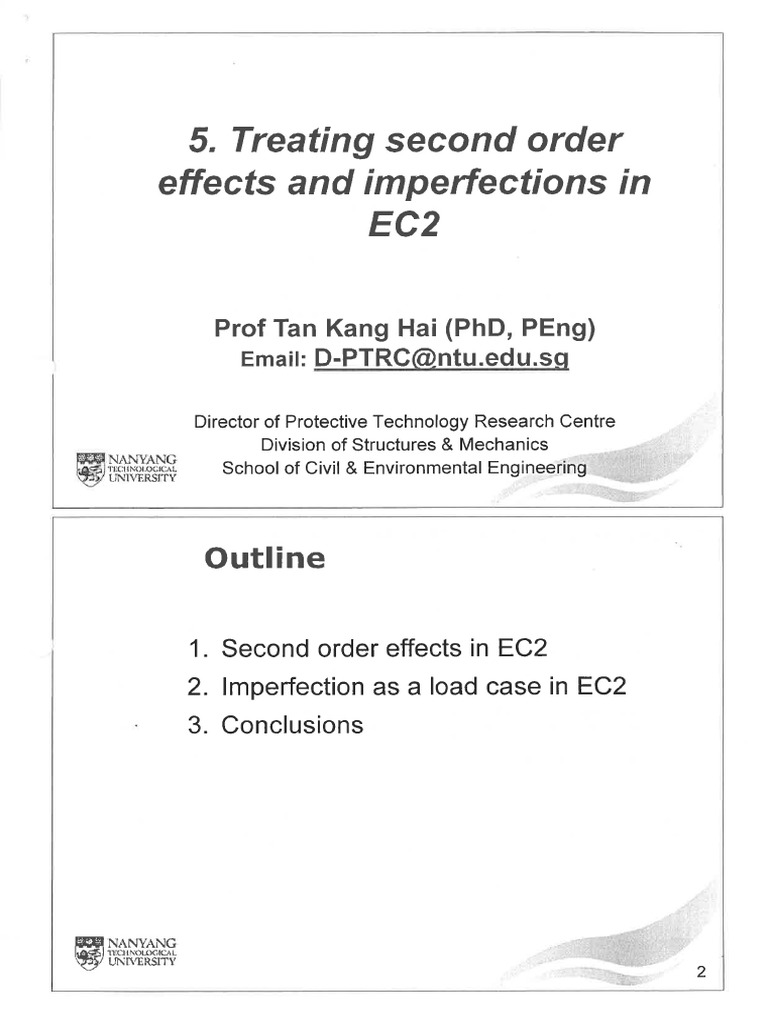 5 - Treating 2nd Order Effects & Imperfections in EC2 | PDF