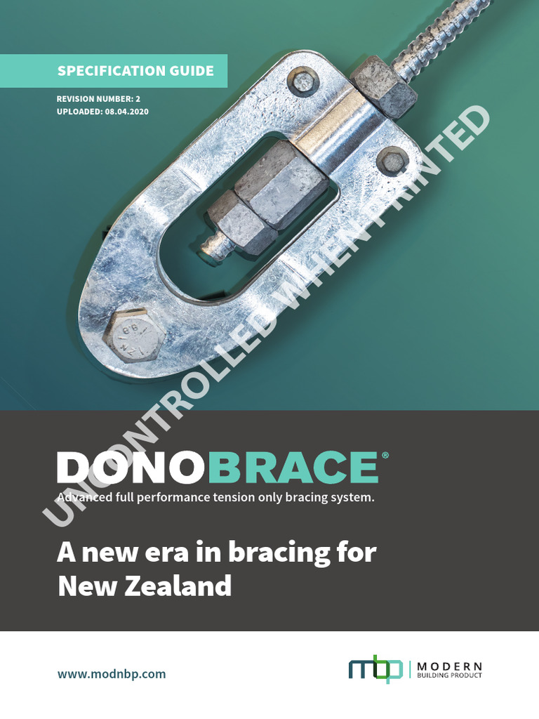 DONOBRACE Bracing System Specification Guide | PDF | Nut (Hardware) | Screw