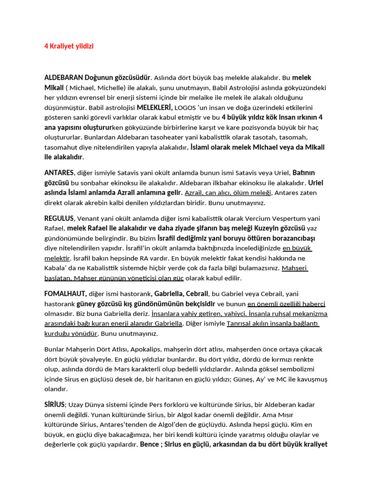 4 Kraliyet Yildizi | PDF