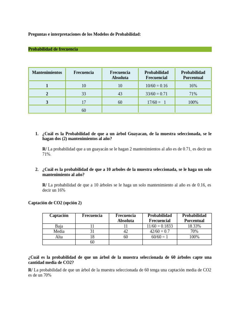 Analisis e Interpretación de Modelos de PR | PDF | Probabilidad ...