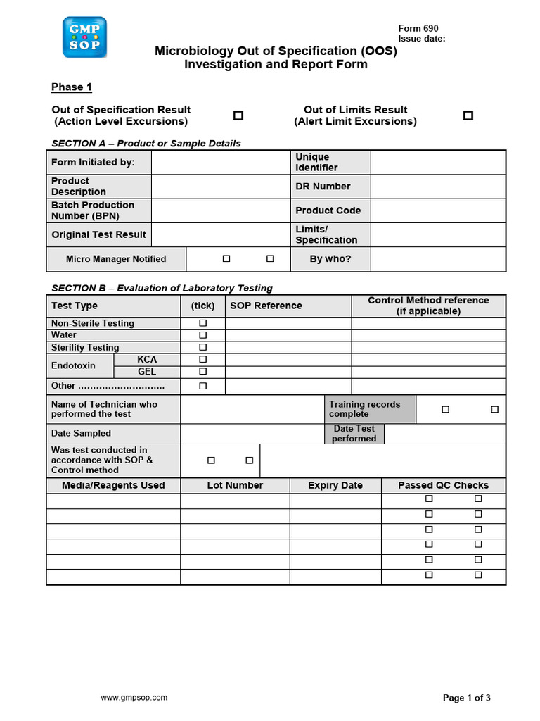 Microbiology Out of Specification | PDF