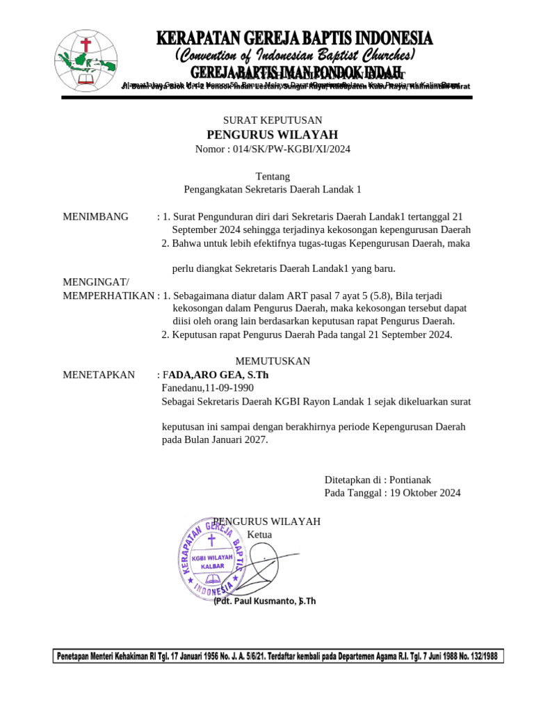 Surat Keputusan | PDF