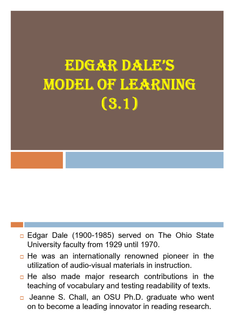 Dale's Cone of Experience in Learning | PDF | Learning | Experience