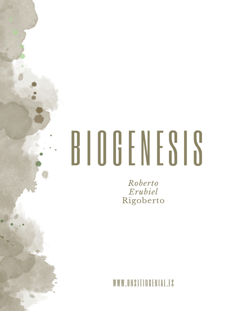 Teoría de la Biogénesis en Biología | PDF | Filosofía