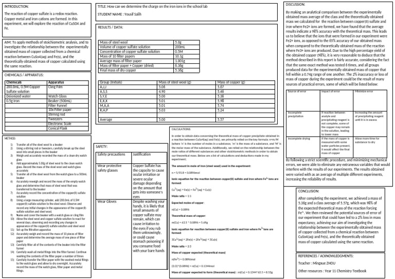 Scientific Poster Template | PDF | Mole (Unit) | Experiment