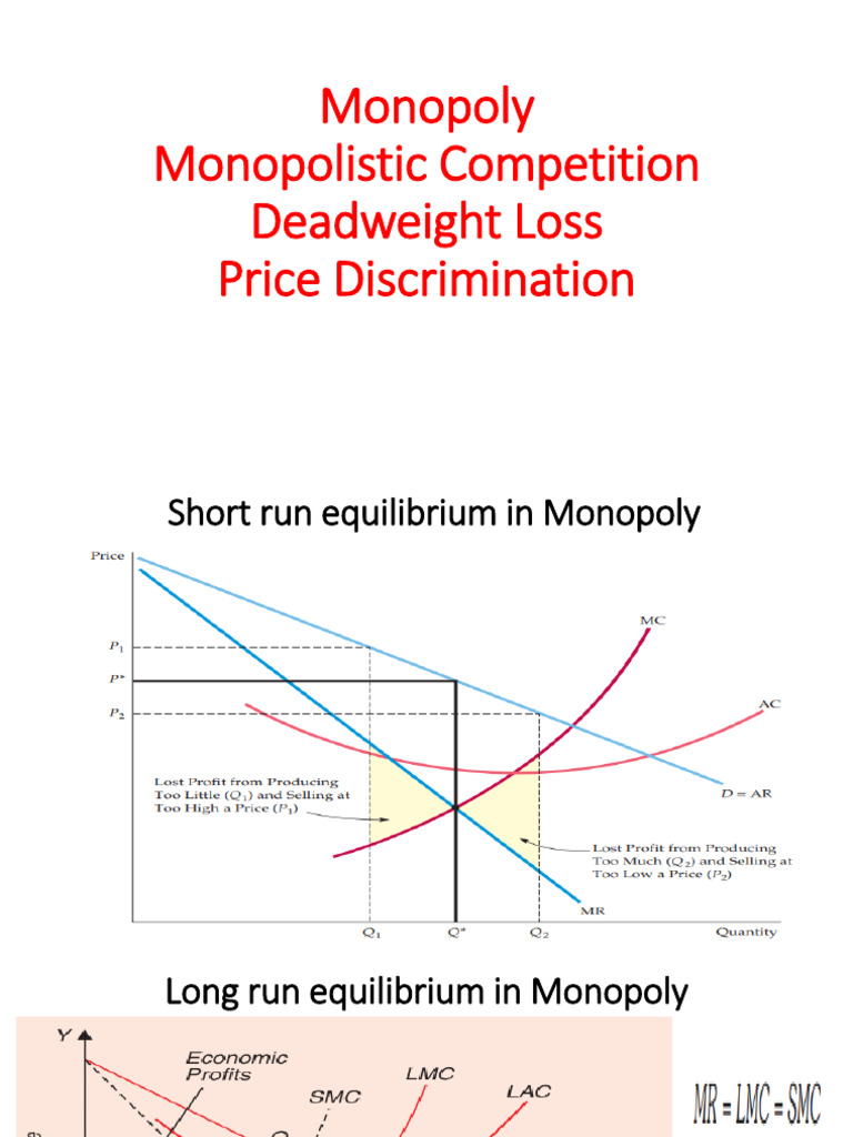 Class 20 Monopoly and Monopolistic, DL and PD | PDF | Monopoly | Price Discrimination