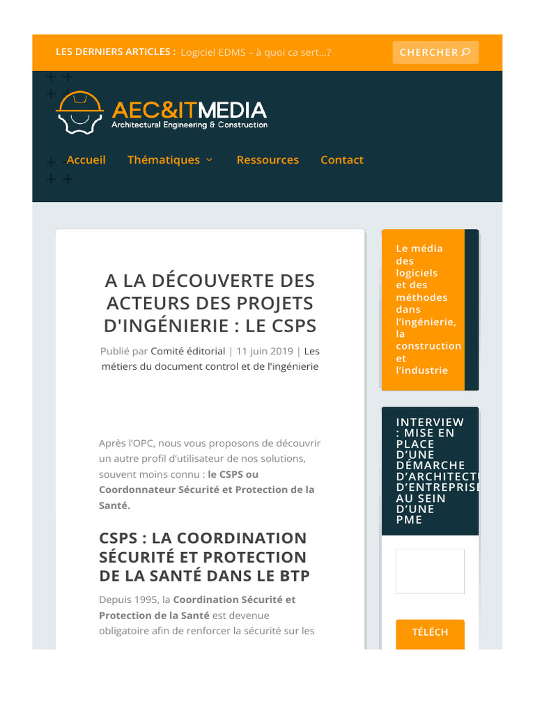 CSPS - Qui Est Le Coordonnateur Sécurité Protection Santé | PDF | Computers