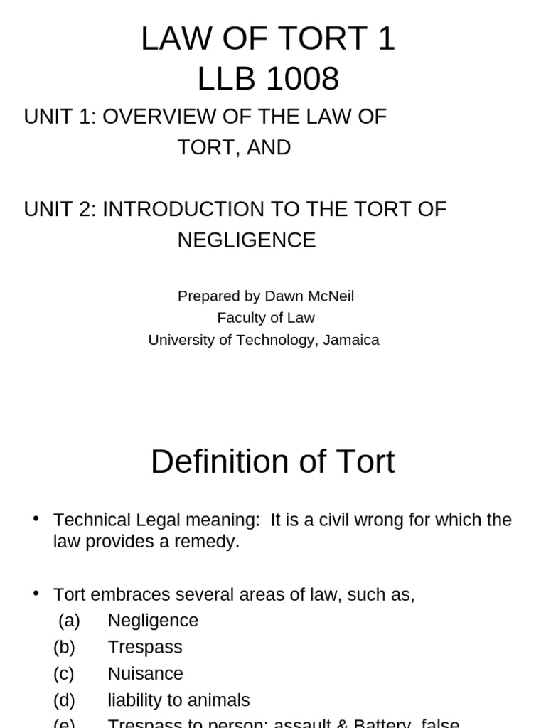 Overview of Tort Law and Negligence | PDF | Tort | Damages