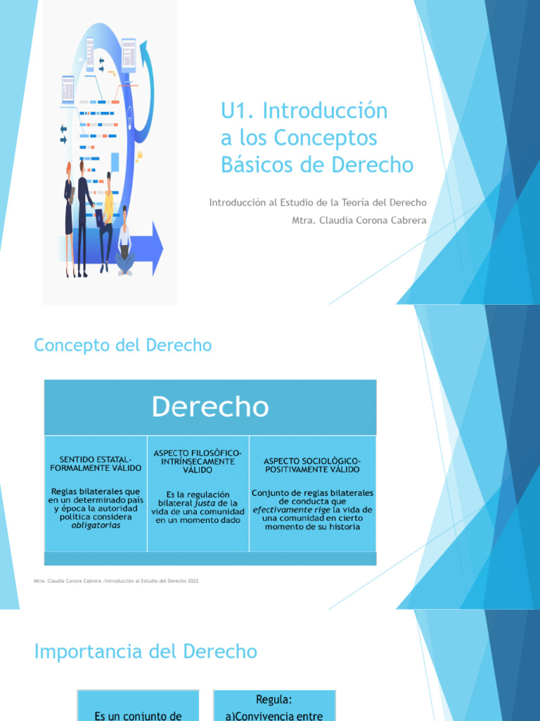U1. Introducci-N A Los Conceptos B-Sicos Del Derecho - 2024 | PDF | Jurisprudencia | La Ley natural