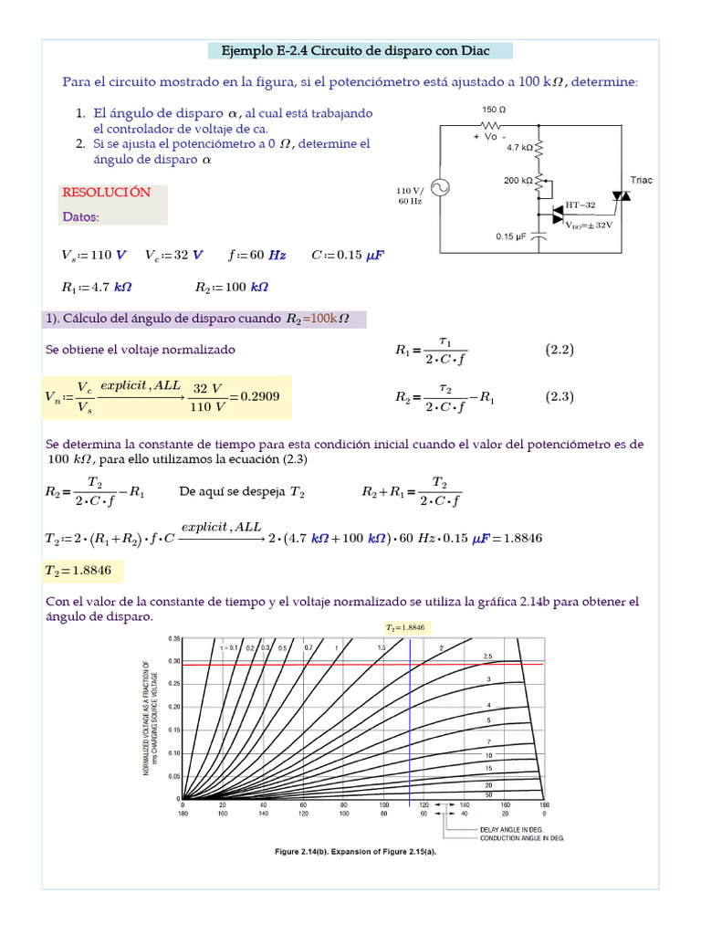 Cálculo de ángulos de disparo con Diac | PDF