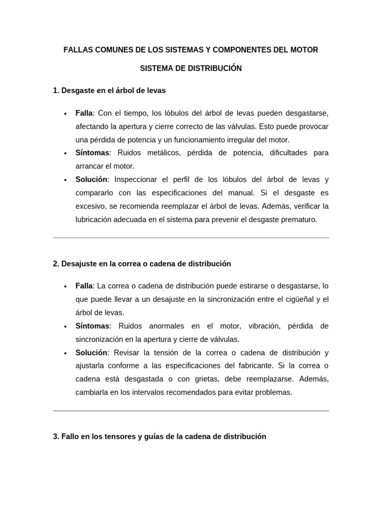 Fallas Comunes del Motor y Soluciones | PDF | Rodamiento (Mecánico ...