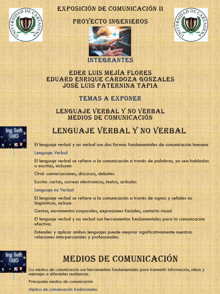 Comunicación: Verbal y Medios | PDF