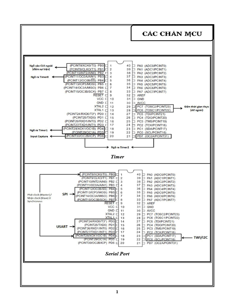 Các Chân Mcu: Timer | PDF