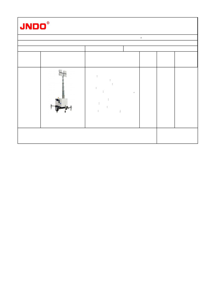JNDO QUOTE Light Tower 220824 | PDF