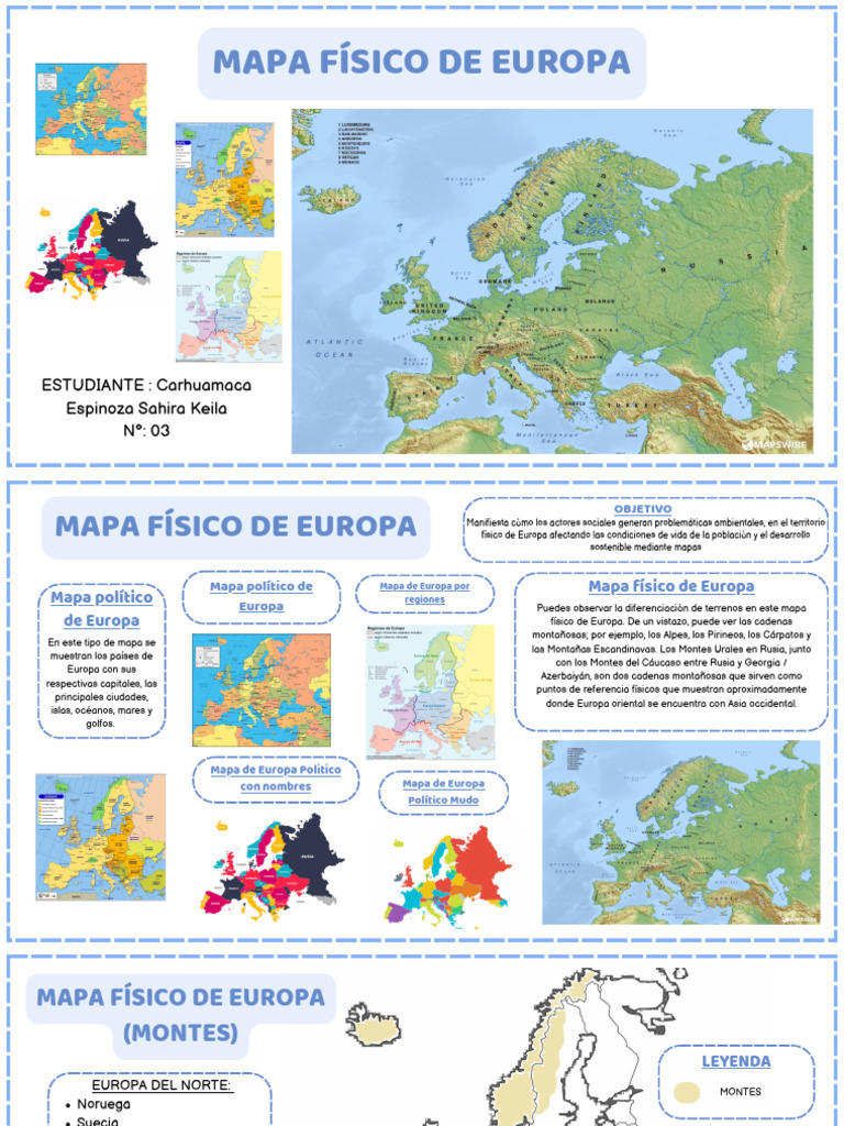 Mapa Físico de Europa | PDF | Europa | Ciencias de la Tierra