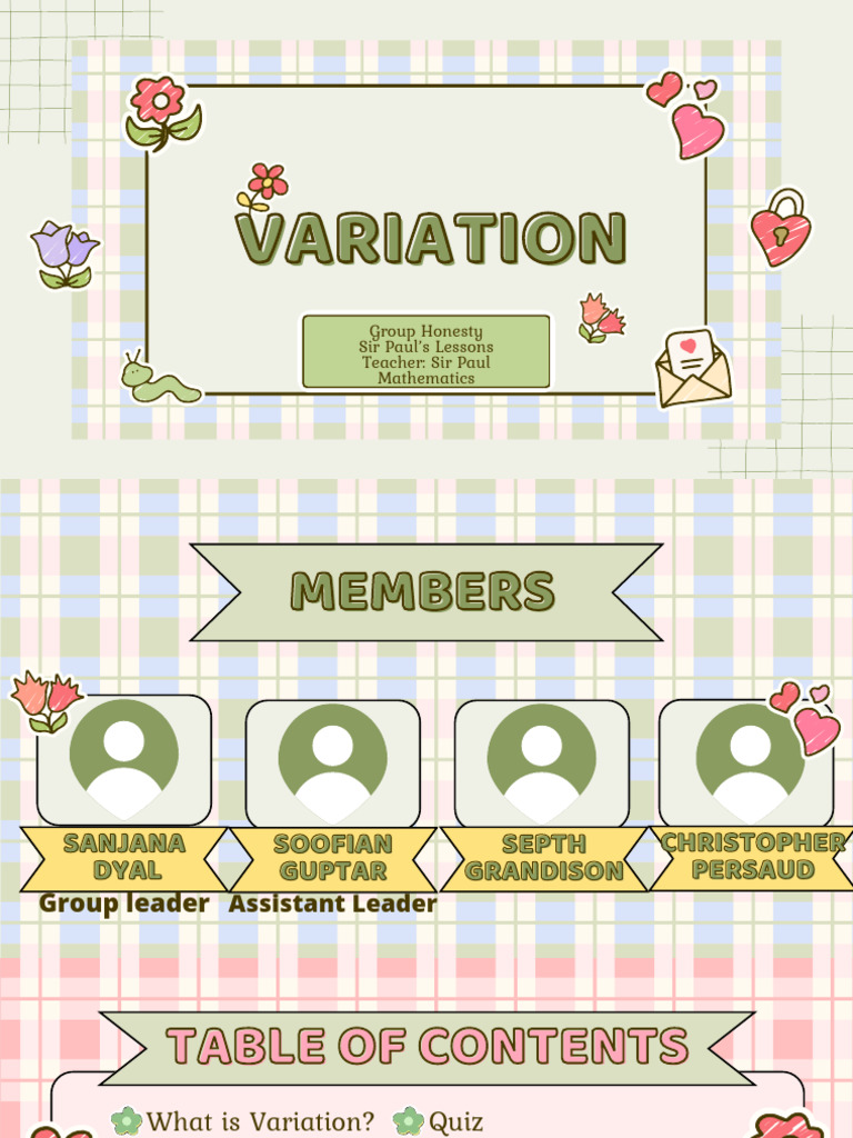Variation (Direct and Indirect) - Group Honesty | PDF | Teaching ...